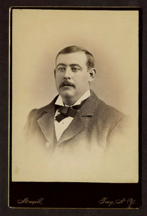 Antique Photo Cabinet Card HANDSOME MAN W MUSTACHE FASHION By MAGILL ...