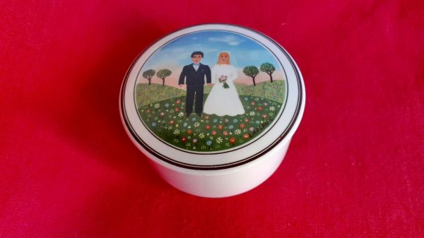 Collectible Villeroy And Boch Design Naif Wedding Couple Trinket Box ...