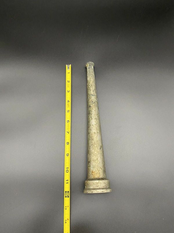 Old Firefighting Vintage 12 Inch Brass Fire Hose Power Jet Spray Nozzle ...