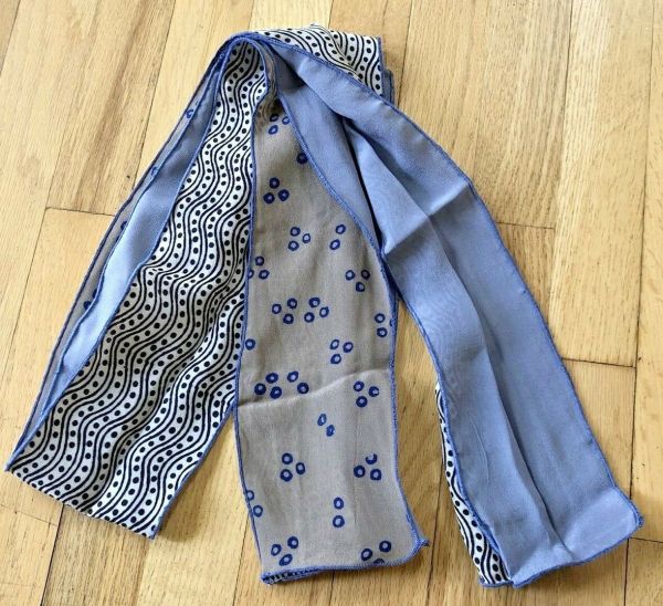 Silk Scarf By Harshita Stunning Design Olive Blue Black White Colors ...