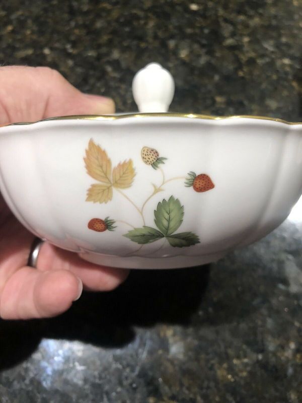 WEDGWOOD England WILD STRAWBERRY Bone China Murray Candy Trinket Dish ...