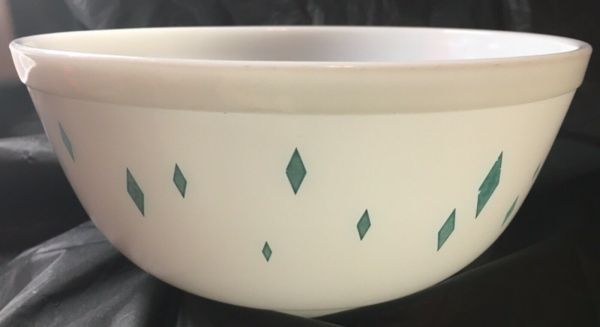 RARE HTF PYREX Turquoise Diamonds 403 Mixing Bowl | #63439500