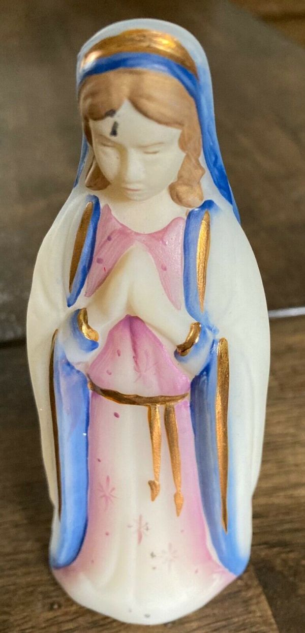 Fenton Art Glass Nativity Set 1st Edition Holy Family Mary Joseph Baby ...