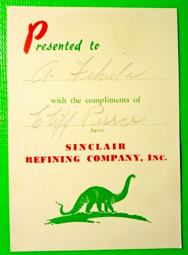 Vintage 1946 SINCLAIR Refining Co Inc Gas Promotion Advertising Paper ...
