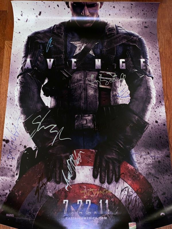 Captain America The First Avenger Movie Poster CAST SIGNED Premiere ...