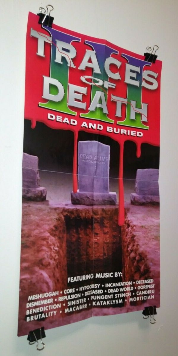 TRACES OF DEATH III 3 Promotional Poster VHS Deathumentary Video Faces ...
