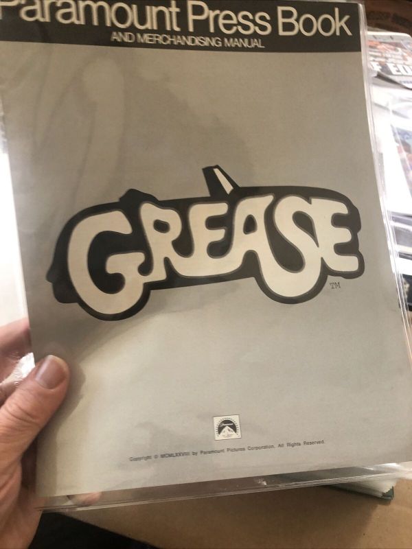 Grease Paramount Press Book With John Travolta And Olivia Newton John E ...