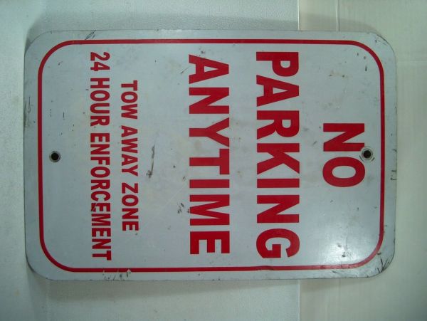 VINTAGE METAL NO PARKING SIGN | #63754554
