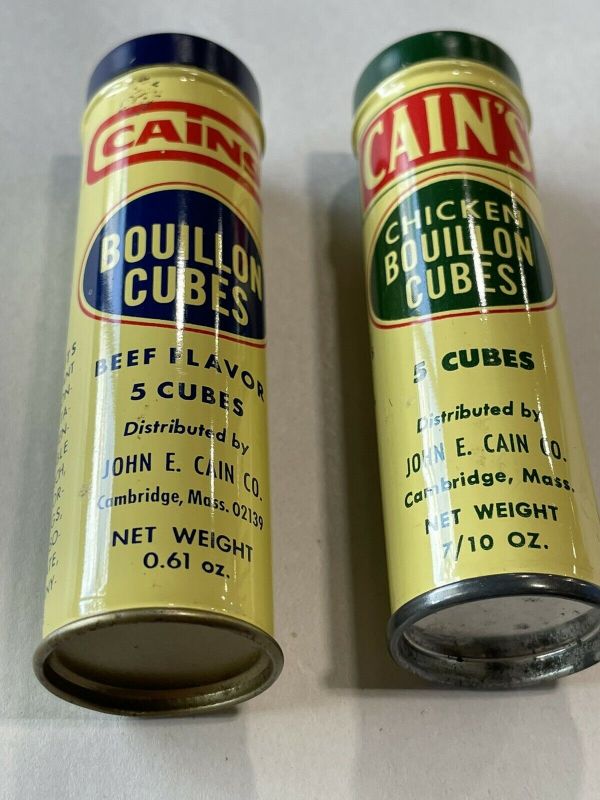 Vintage Cains Beef And Chicken Bouillon Cubes Tin | #63919474