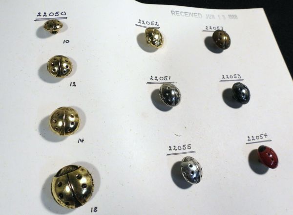 Vtg Radon Germany JHB Factory SALESMAN Sample BUTTON CARD Novelty ...