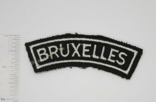 BRUXELLES BELGIUM BELGIAN POLICE Shoulder TAB PATCH Vintage Embroidered ...