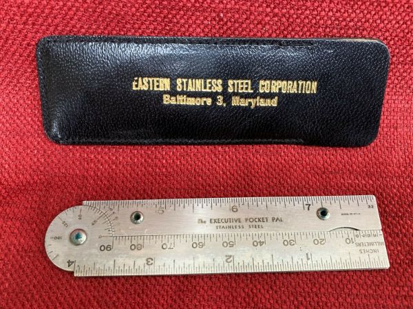 Vintage 1940s/50s - Eastern Stainless - Executive Pocket Pal Ruler ...