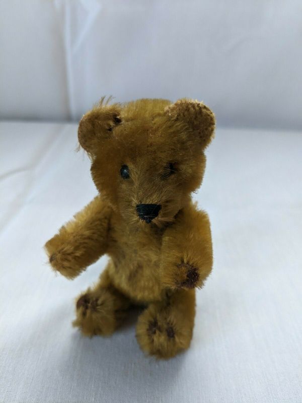 Vintage Tiny Teddy Bear With Moveable Arms And Legs | #64117140
