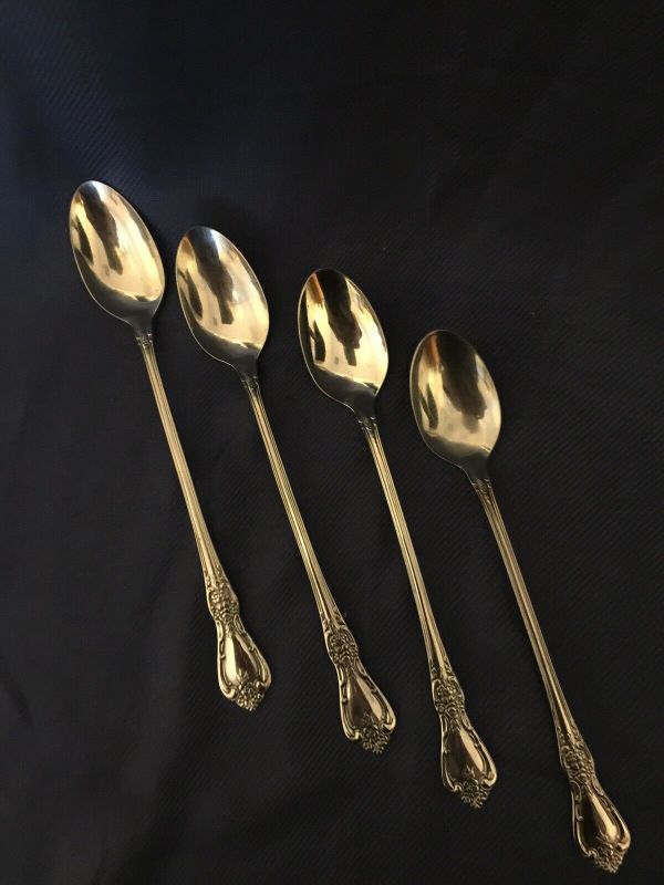 VTG 4 Oneida Distinction Deluxe KENNETT SQUARE 7 5/8 " Stainless Iced ...