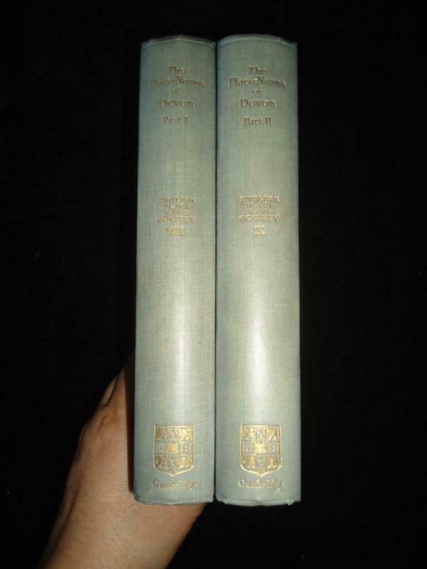 1931/2 The Place - Names Of Devon Parts I, II Local History Topography ...