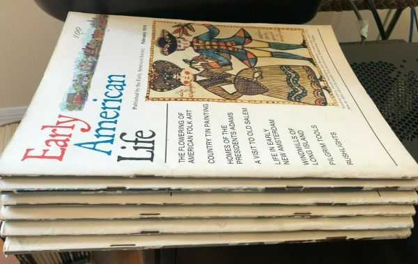 6 Vintage Early American Life Magazines By Early American Society 1974 ...