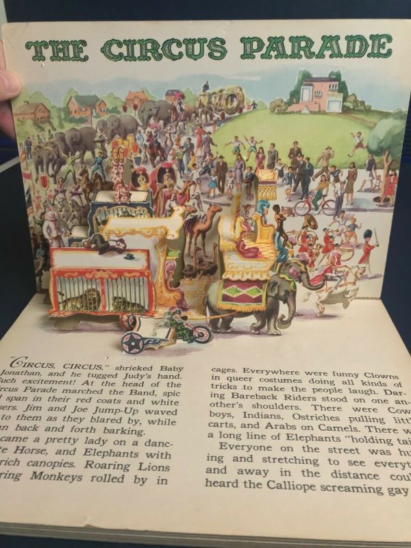 The Jolly Jump Ups See The Circus Vintage Pop - Up Book 1944 Listing ...