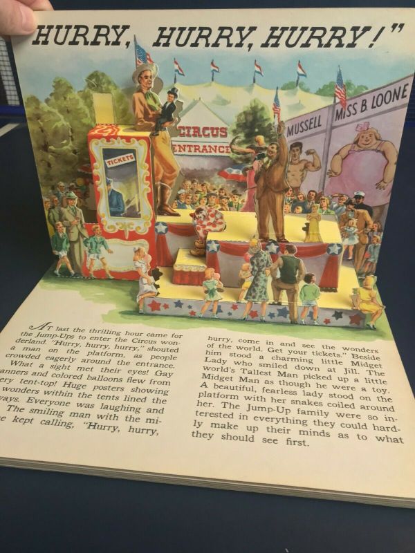 The Jolly Jump Ups See The Circus Vintage Pop - Up Book 1944 Listing ...