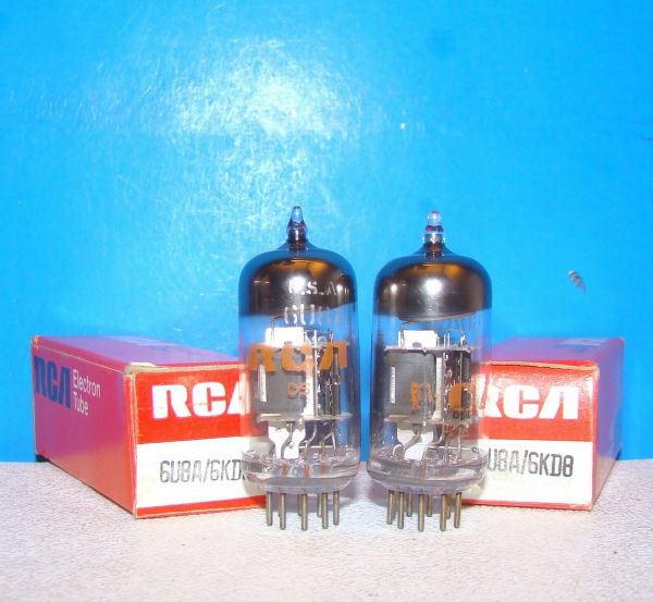 6U8A 6KD8 NOS RCA Radio Vintage Guitar Amplifier Vacuum Tubes 2 Valves ...