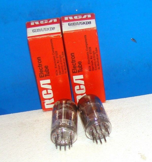 6U8A 6KD8 NOS RCA Radio Vintage Guitar Amplifier Vacuum Tubes 2 Valves ...