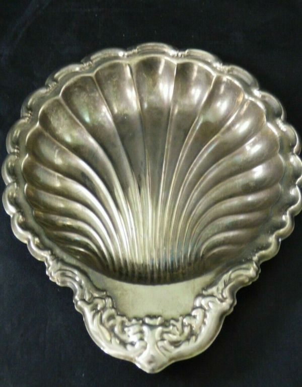 Vintage Silver Metal Silverplate? Scallop Clam Shell Serving Dish Plate ...
