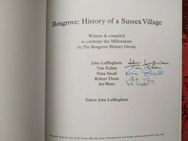 Vintage Boxgrove History Of A Sussex Village History Signed Softback ...