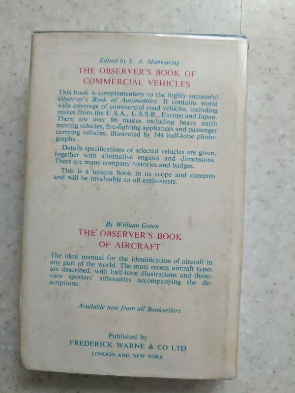 The Observers Book Of Automobiles By L. A Manwaring 1967 | #64597053