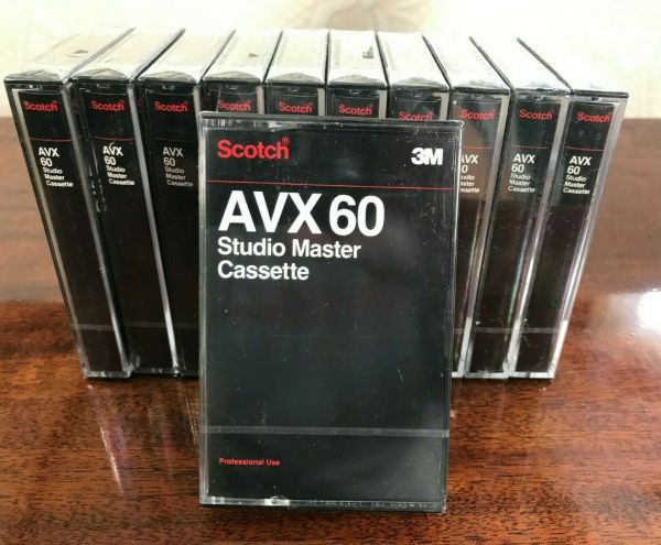 11 - Scotch 3M AVX 60 Minute Studio Master Cassette Tapes - Factory ...